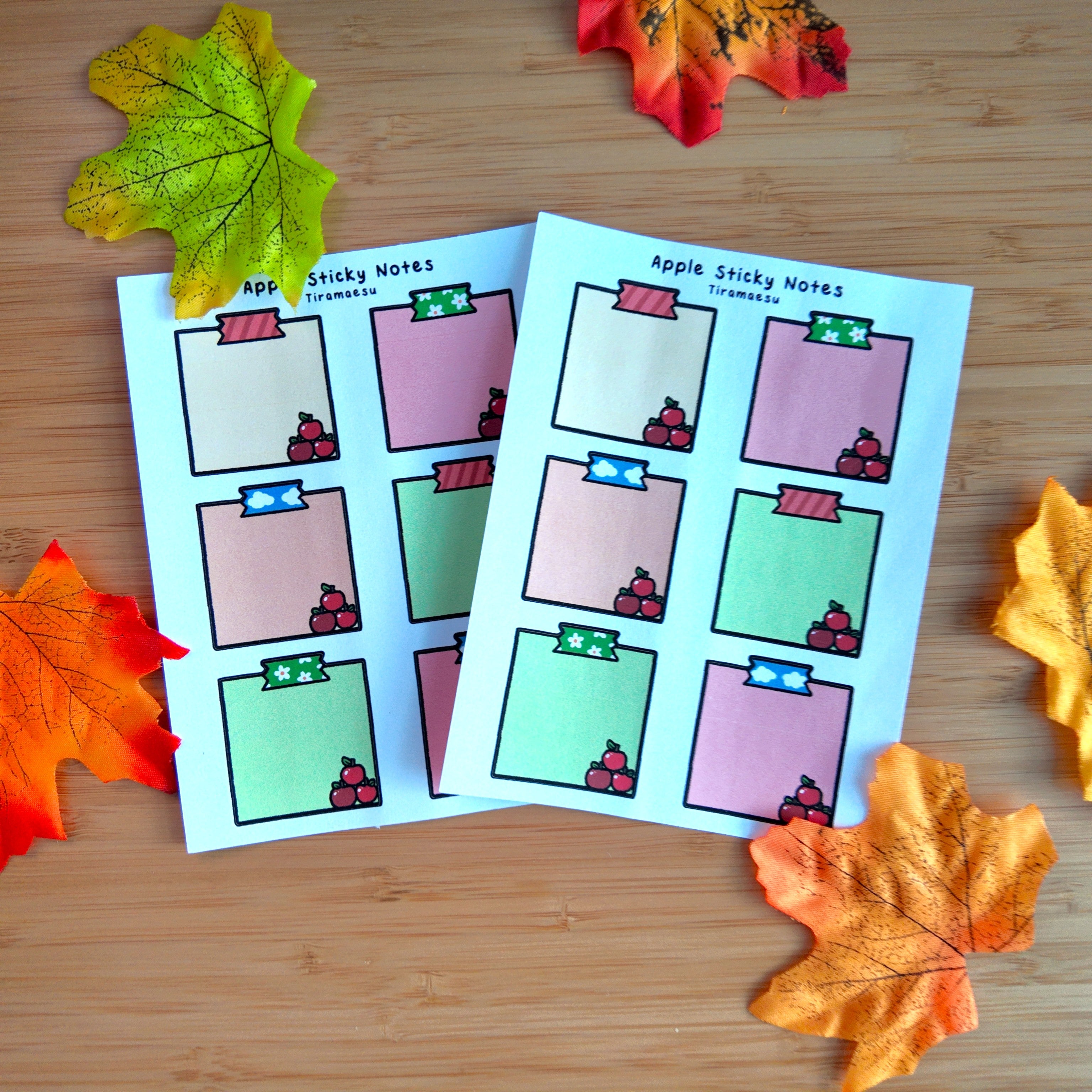 Apple Sticky Notes Sticker Sheet – Tiramaesu